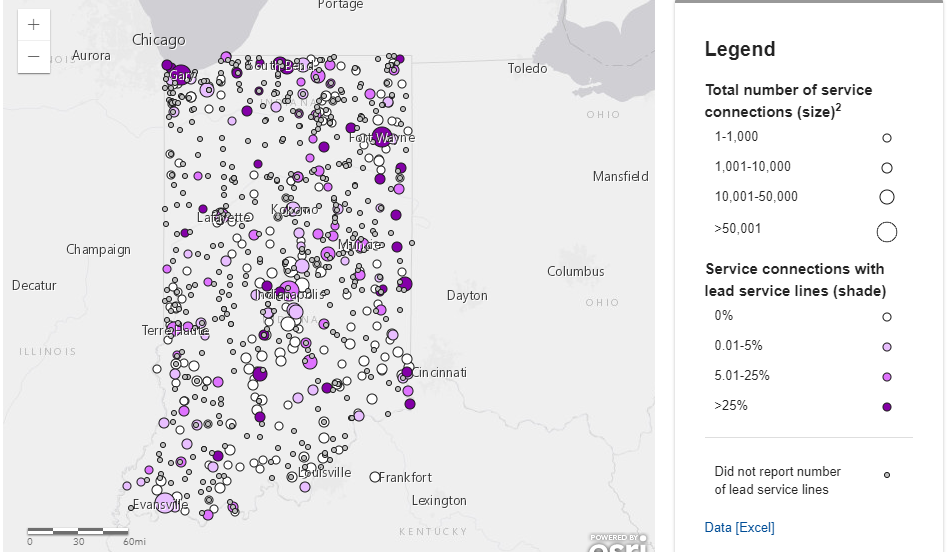 Mapping state-level lead service line information: Indiana as a model ...